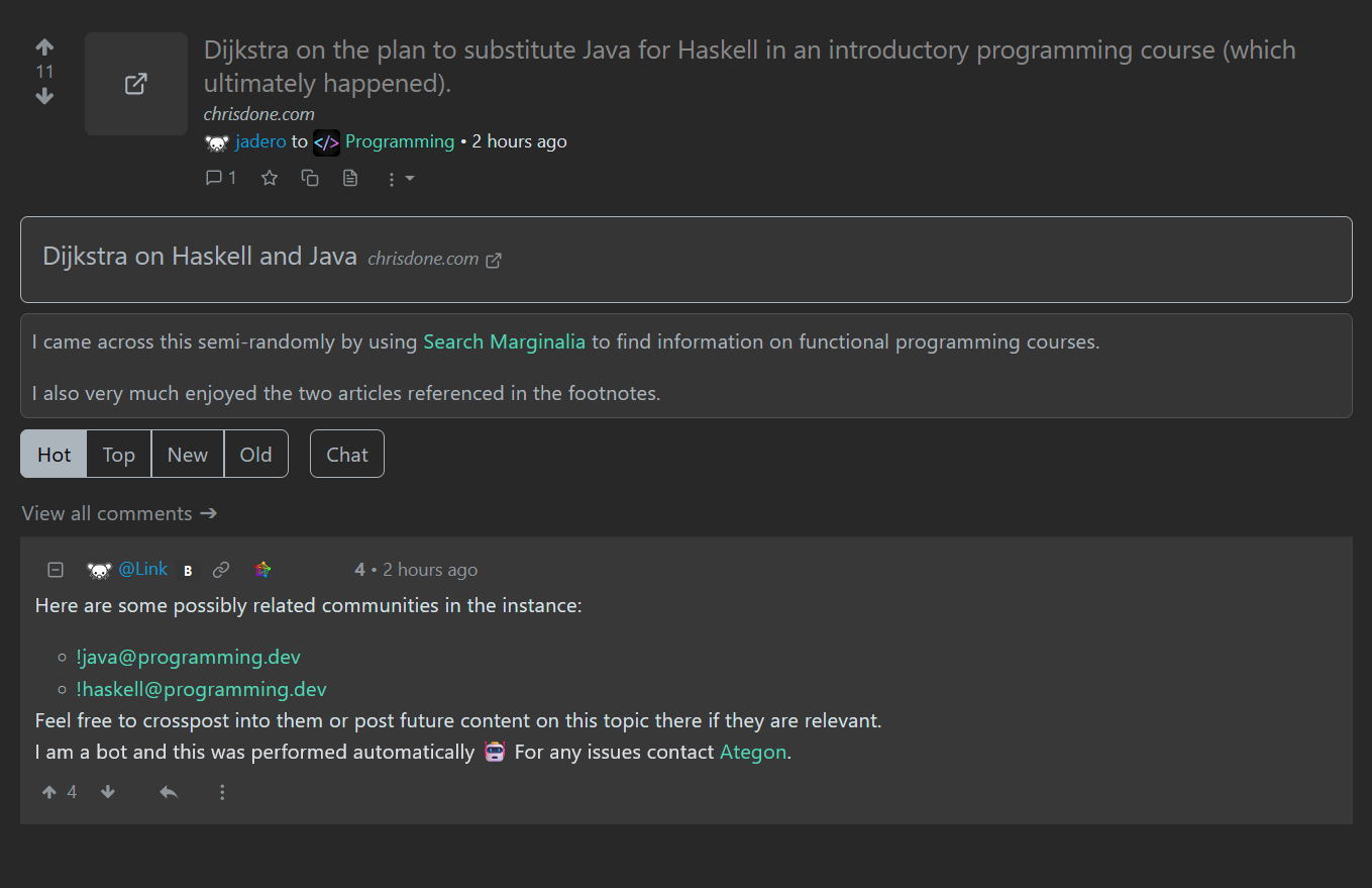 GitHub - PangoraWeb/link-bot: A pangora/lemmy/kbin bot that replies with recommended communities ...