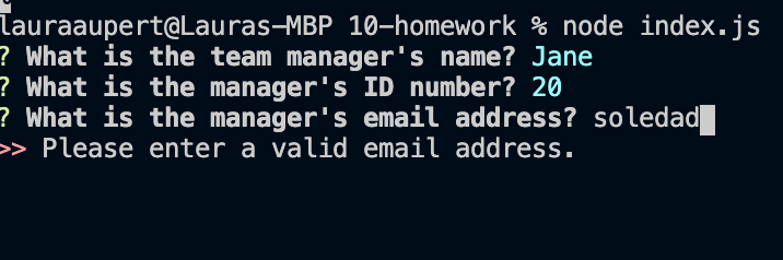 GitHub - lauraaupert/team-profile-generator