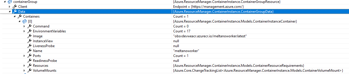 Bug Microsoftazuremanagementcontainerinstancemodelsinstanceviewcurrentstatestate Is