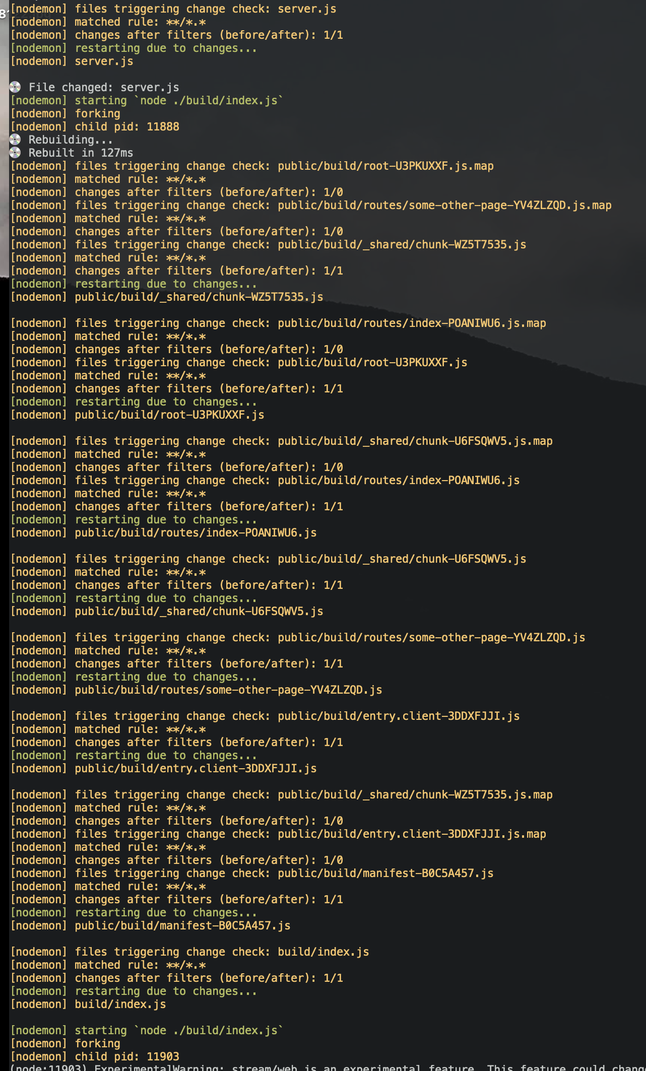 Express Template Live Reload Happens Before Server Is Restarted · Issue 2093 · Remix Runremix