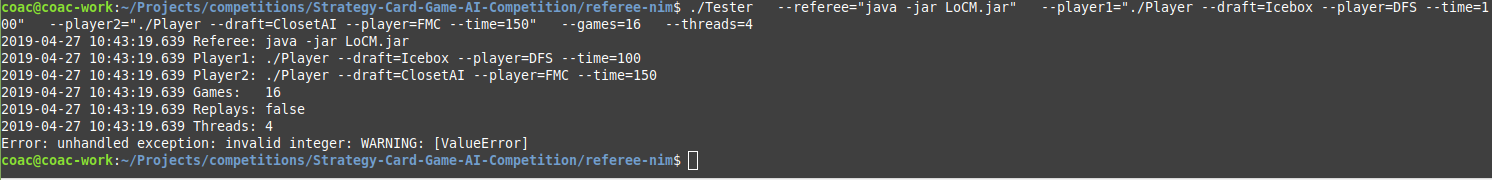 Error Unhandled Exception Invalid Integer Warning Valueerror · Issue 1 · Acataistrategy