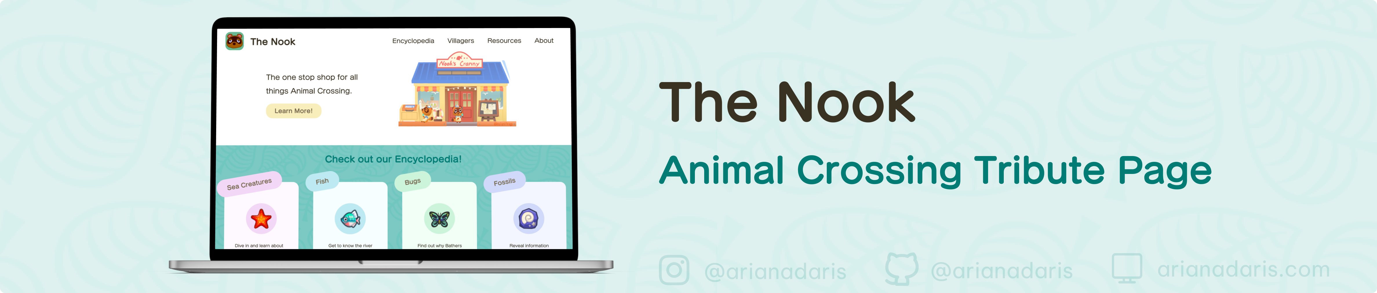 GitHub - arianadaris/the-nook: A tribute website to Animal Crossing using REST API calls.