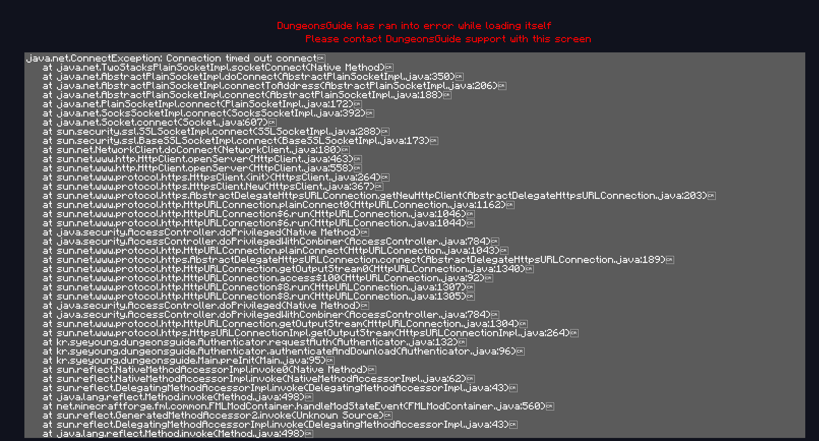Game crashes when opened with other mods · Issue #45 · Dungeons-Guide/Skyblock-Dungeons-Guide ...