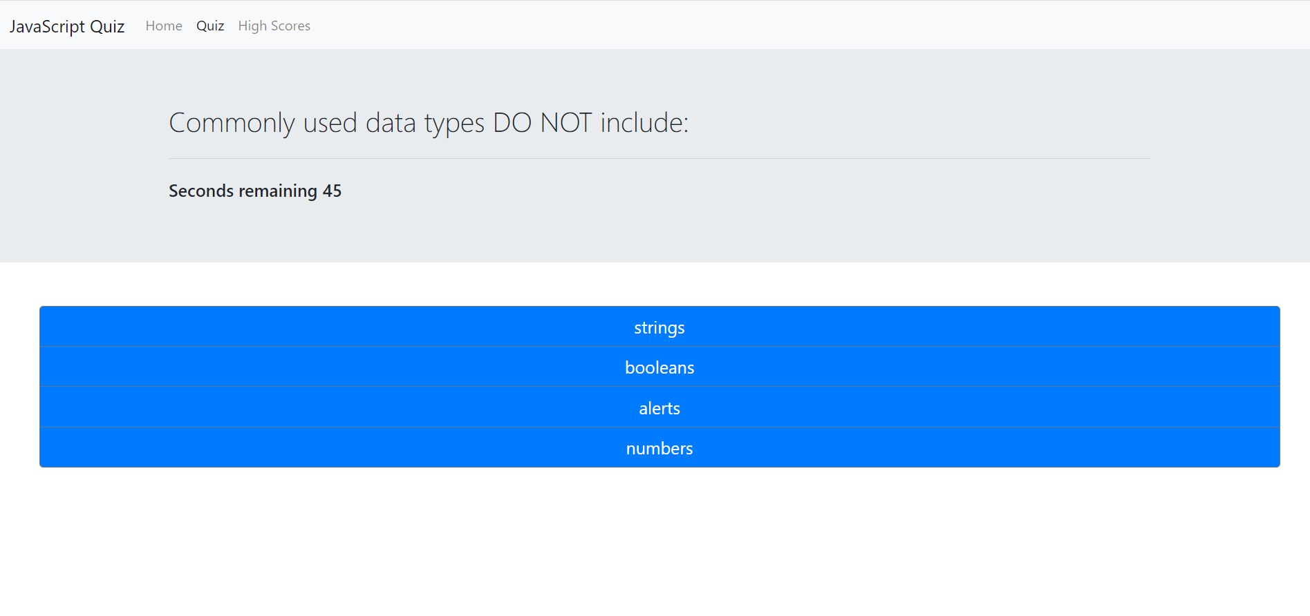 GitHub - LeeKiri/javascript-quiz-local-storage: This is a timed ...