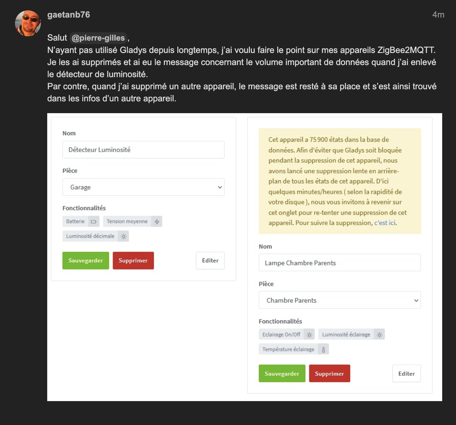 List of devices don't have a key and sometimes devices are merged when one is deleted · Issue ...