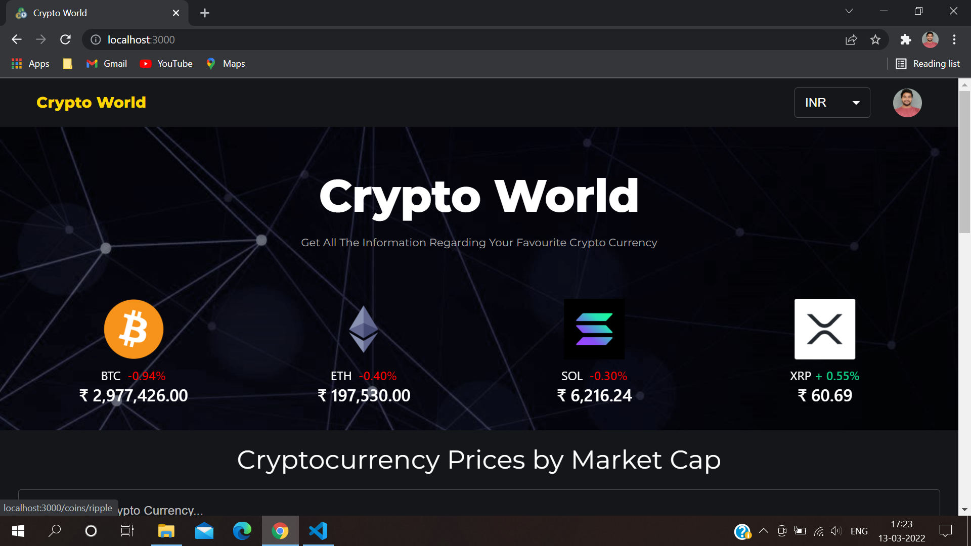 GitHub - ravi1chauhan/Crypto-World: Crypto World is a Crypto Currency Tracker web based ...