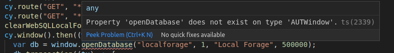 Cypress.AUTWindow does not have openDatabase method defined in Typescript · Issue #9028 ...