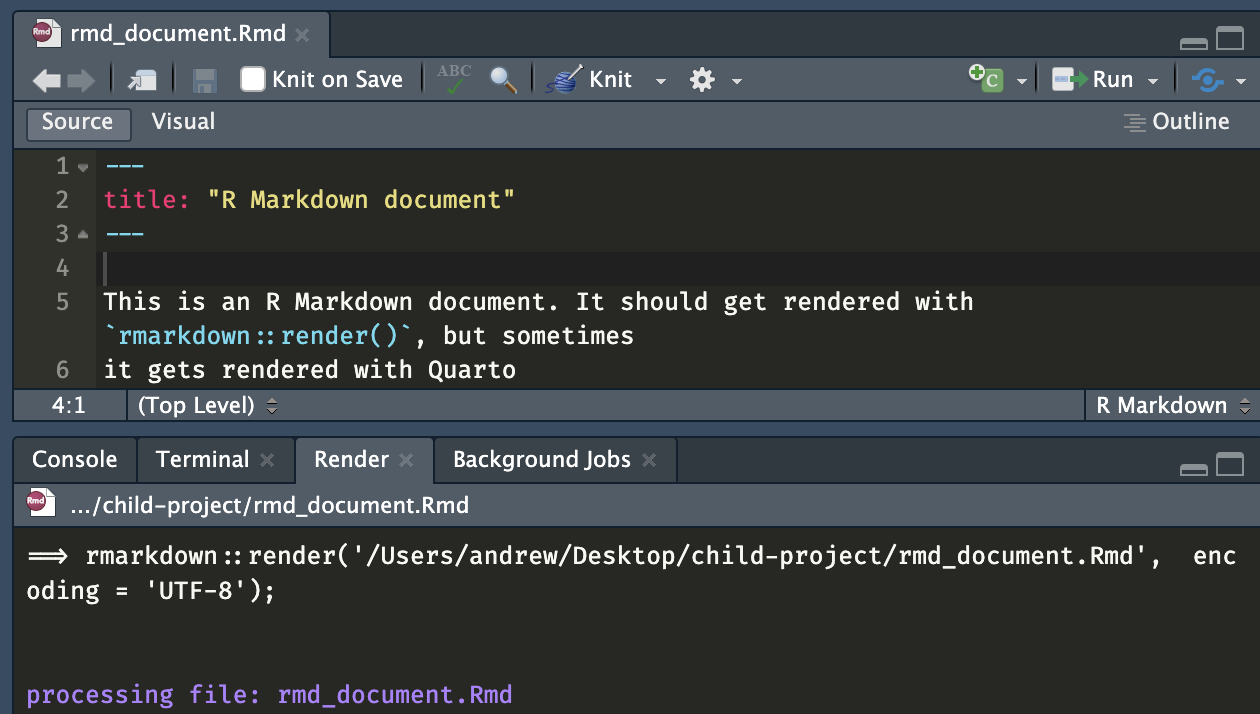 Projects stored in subfolders inherit the rendering settings from the parent directory · Issue ...