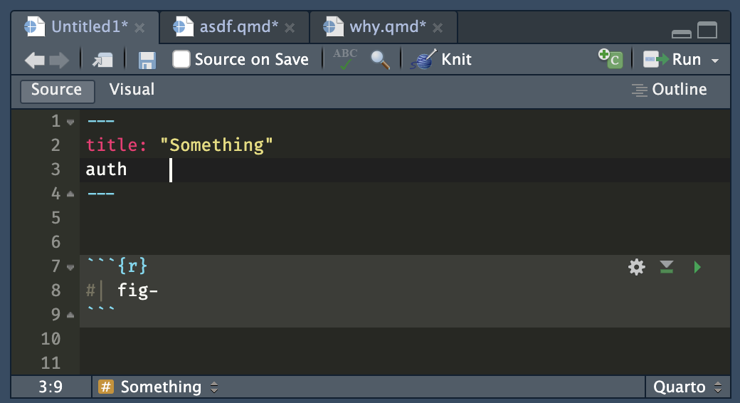 Quarto metadata autcompletion doesn't work in untitled .qmd file · Issue #13804 · rstudio ...