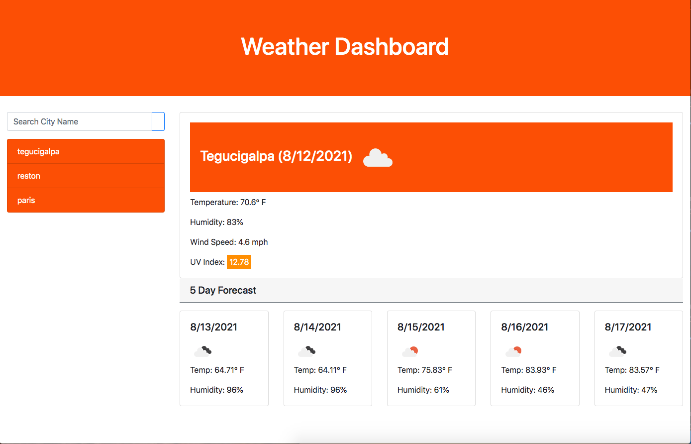 GitHub - wleivax/hw6weatherdash: weather dashboard app that runs in the ...
