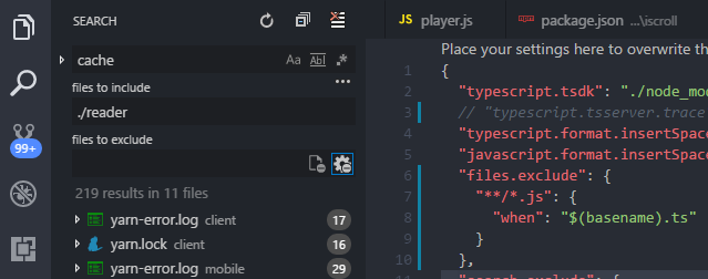 Conditional exclude is not respected by text search · Issue #34306 ...