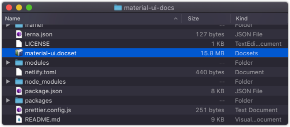Publish documentation as docset · Issue #22610 · mui/material-ui · GitHub
