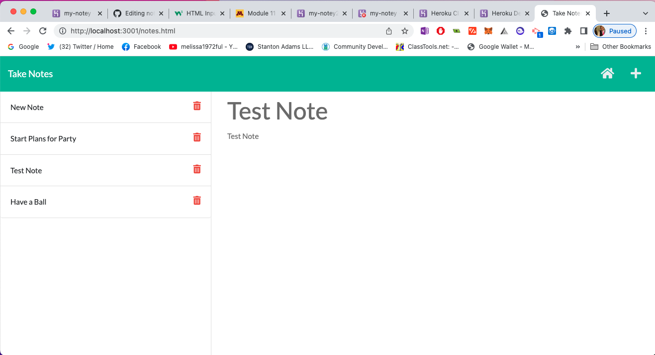 GitHub - madams1972/notetaker-app: Note Taker App
