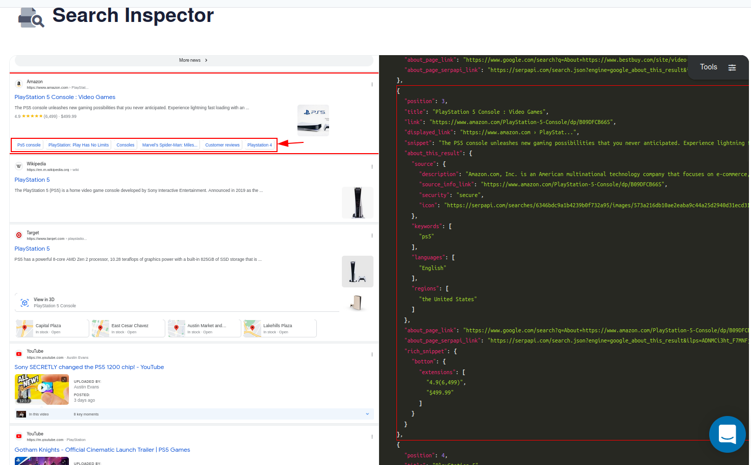 [Google Search API] `sitelinks` not parsed in `organic_results` for `mobile` · Issue #378 ...