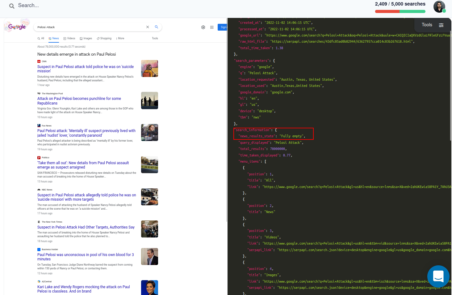 [Google News API] Some `news_results` are not parsed for some searches · Issue #461 · serpapi ...