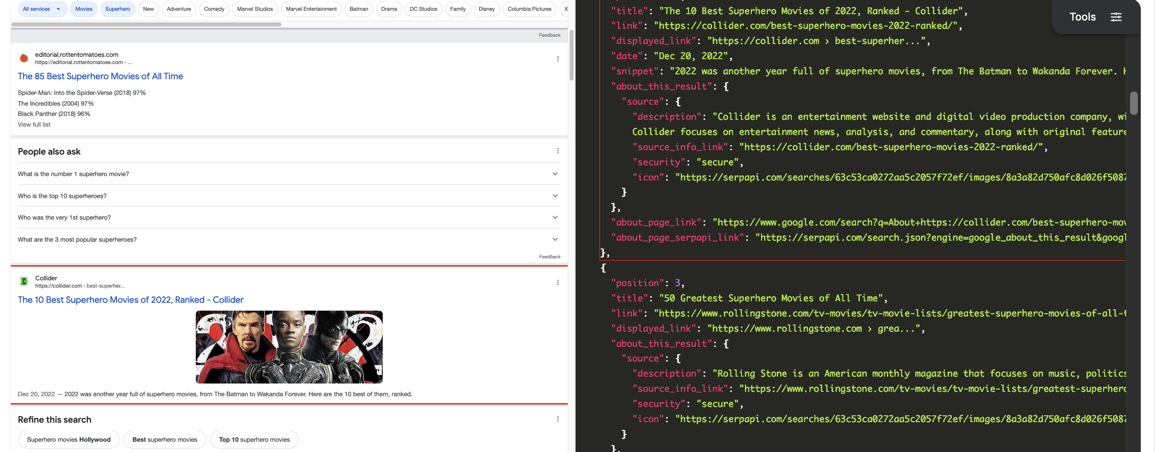 [Google Search API] `thumbnail` of `organic_results` not parsed for some `mobile` searches ...