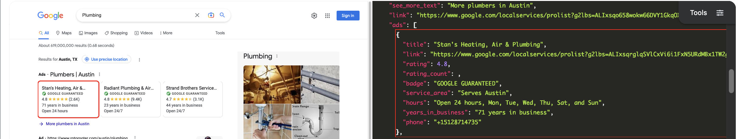 [Google Search API] Empty `rating_count` returned for `local_ads ...