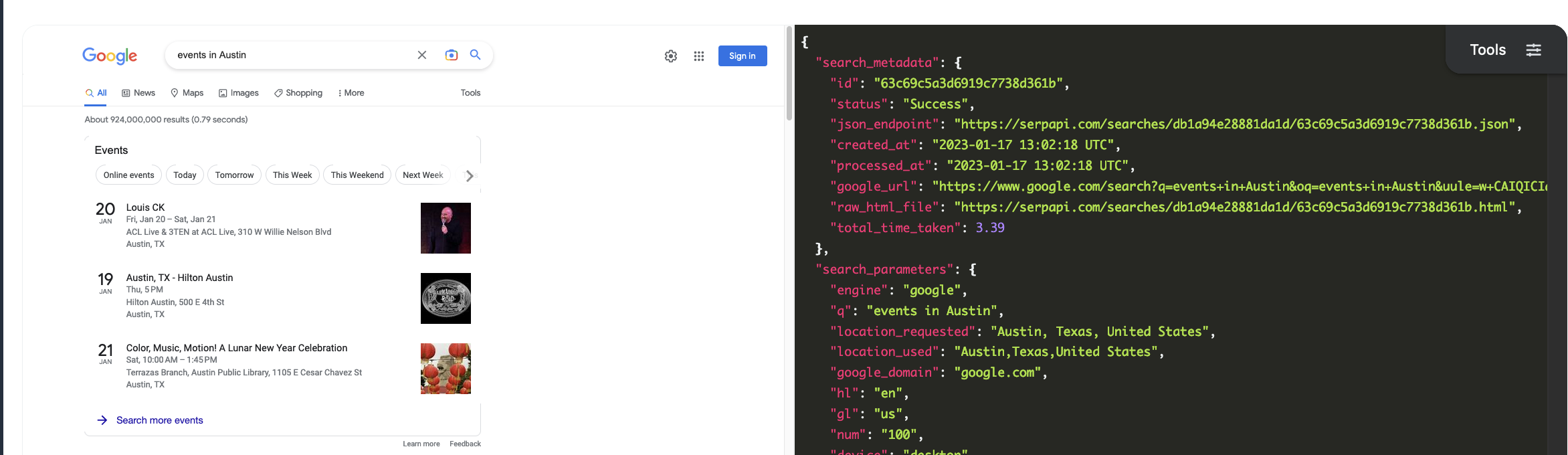 [Google Search API] `events_results` not parsed for some searches · Issue #593 · serpapi/public ...