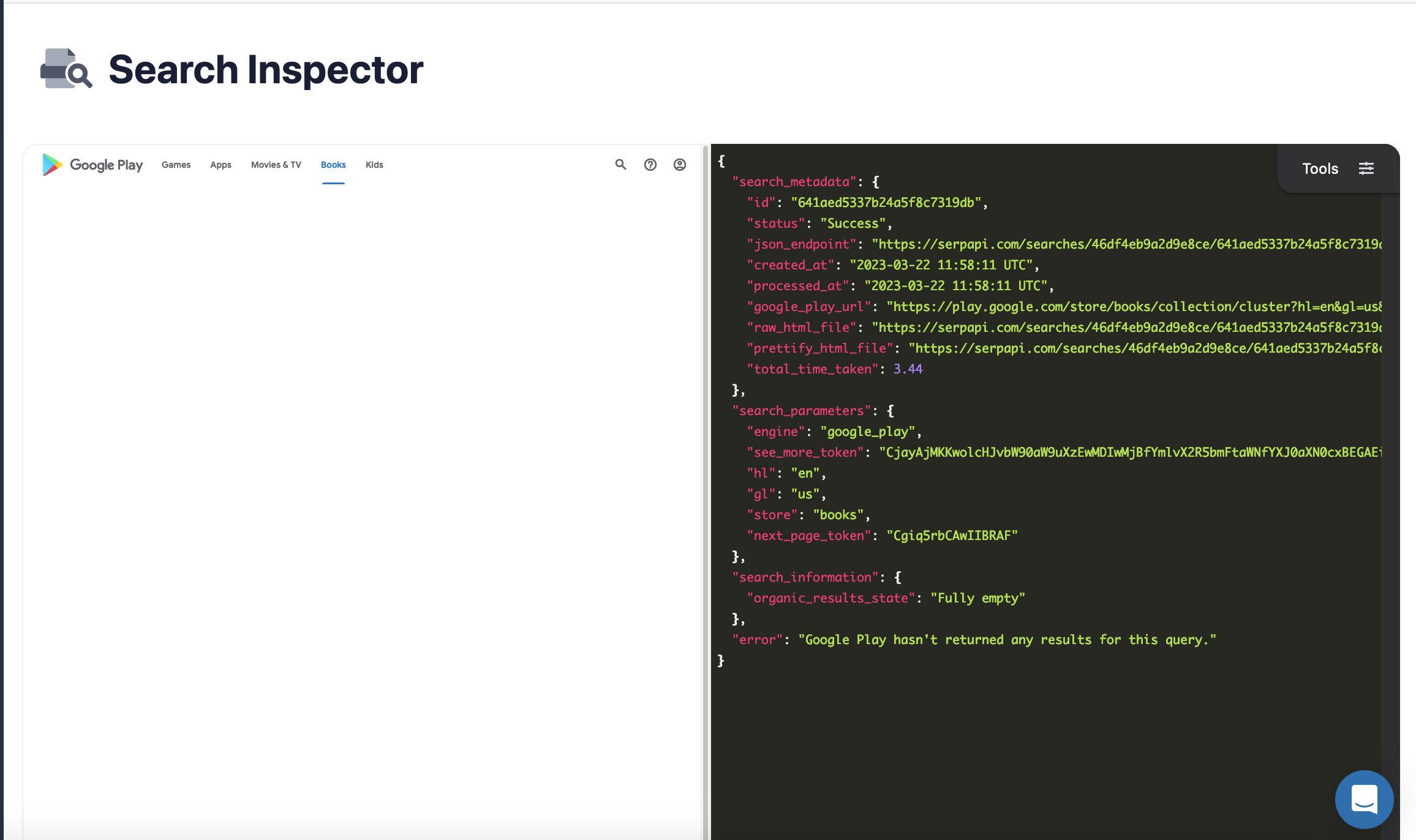 [Google Play Books API] Using `see_more_token` is resulting in empty results when used with ...