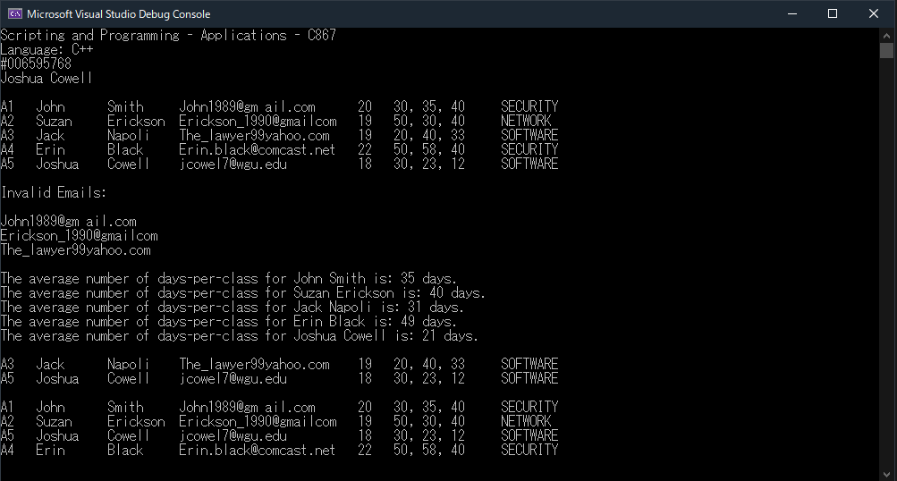 GitHub - redcowe/student-roster: c867 Project