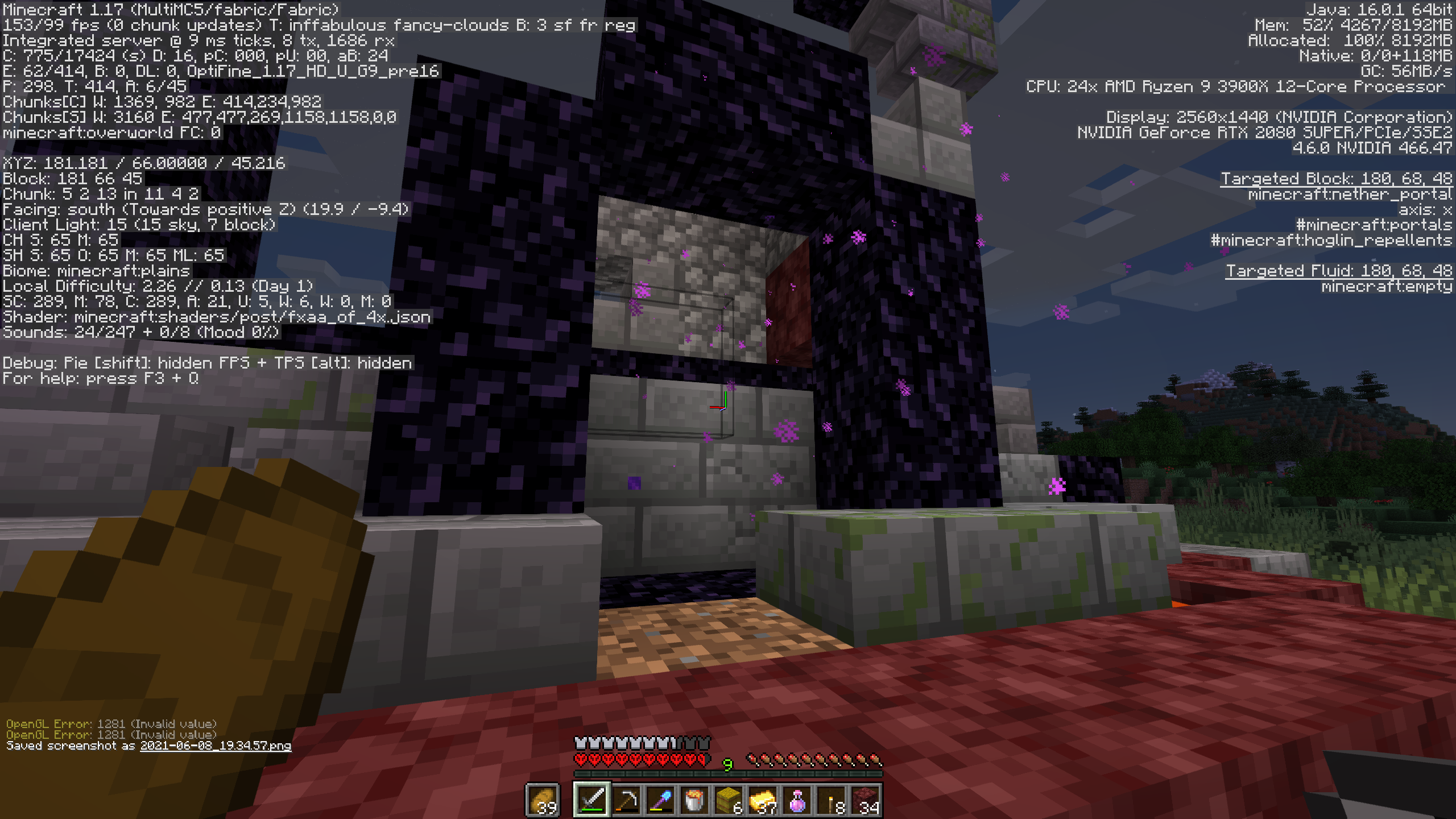 1.17 Nether portal is invisable · Issue #5720 · sp614x/optifine · GitHub