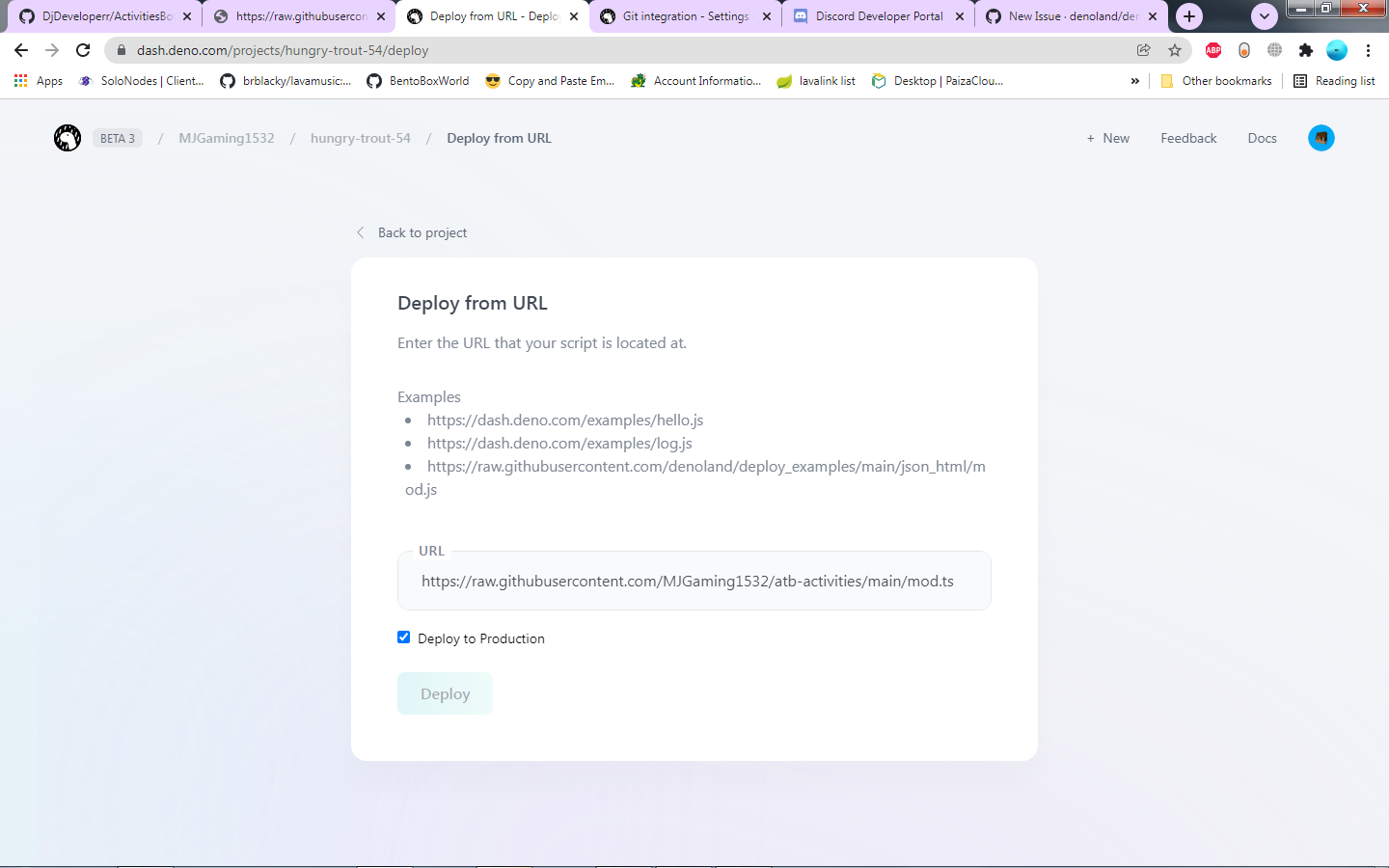 Stuck On 0% · Issue #152 · denoland/deploy_feedback · GitHub
