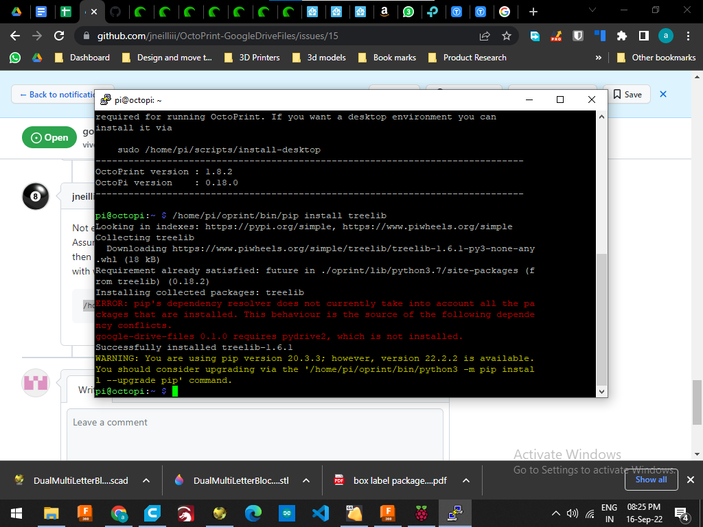 google drive files not getting installed · Issue #15 · jneilliii/OctoPrint-GoogleDriveFiles · GitHub