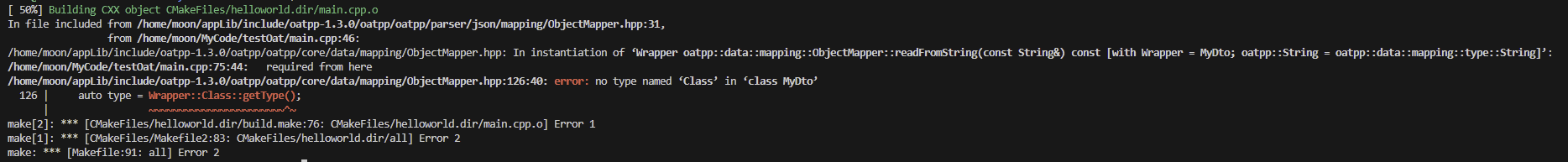 “Class”:“::”The symbol on the left must be a type and "getType": not a member of "MyDto" · Issue ...