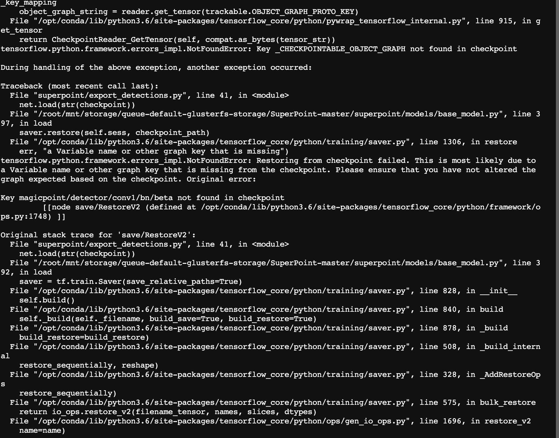 Train superpoint · Issue #174 · rpautrat/SuperPoint · GitHub