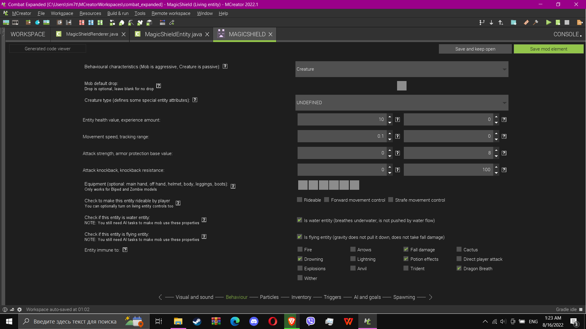 Custom entity doesn't spawn using /summon command or a spawn egg · Issue #3062 · MCreator ...
