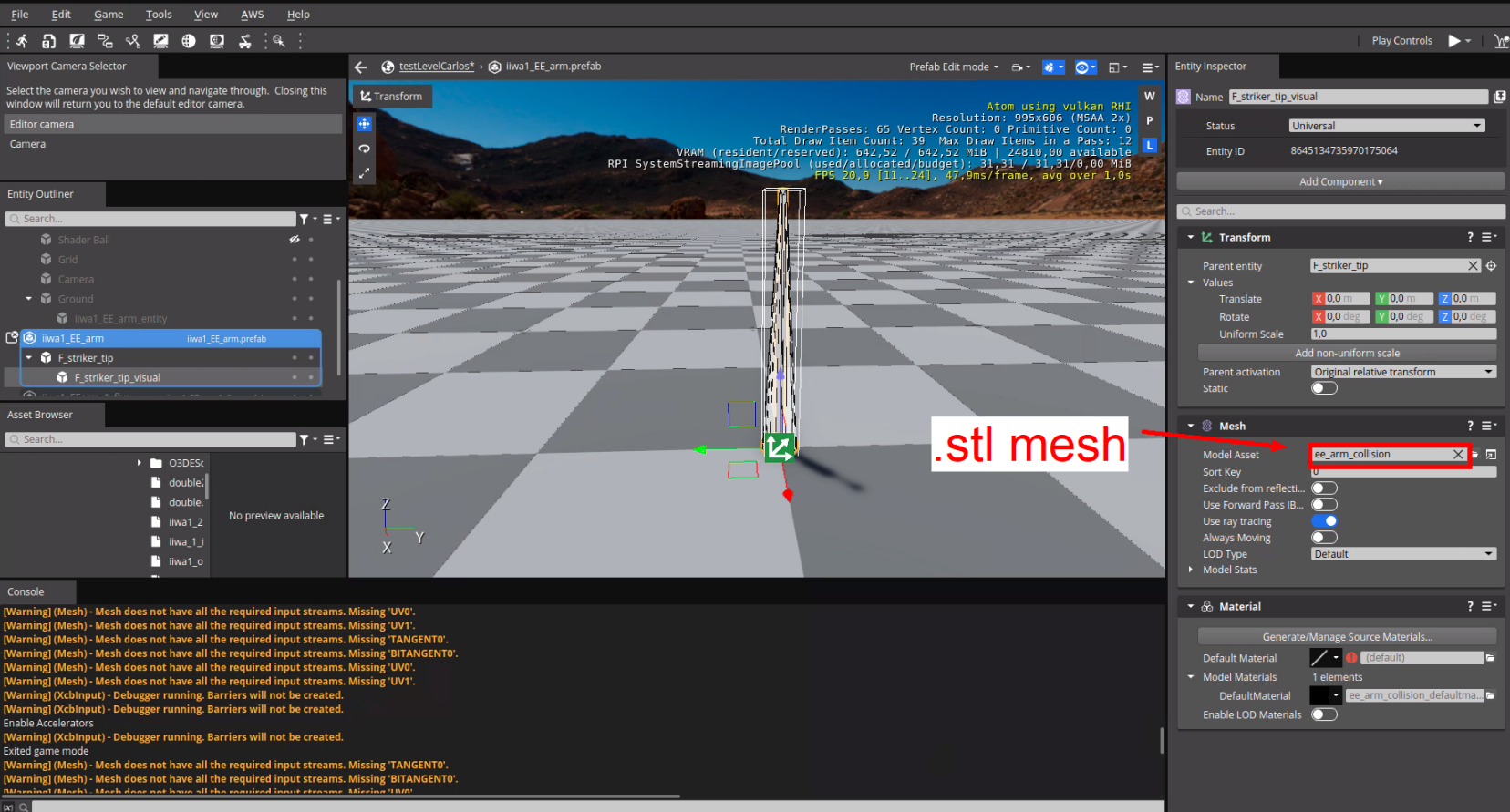 Robot Importer cannot load urdf file with .fbx meshes · Issue #121 · o3de/o3de-extras · GitHub