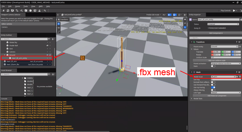 Robot Importer cannot load urdf file with .fbx meshes · Issue #121 · o3de/o3de-extras · GitHub