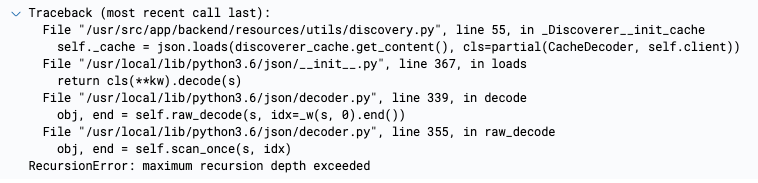 定位dynamic Client 中 Json Load 偶发的 Maximum Recursion Depth · Issue 1263 5403