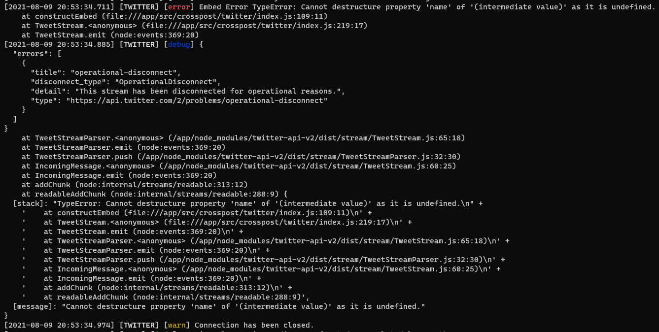 Reconnect on error · Issue #49 · PLhery/node-twitter-api-v2 · GitHub