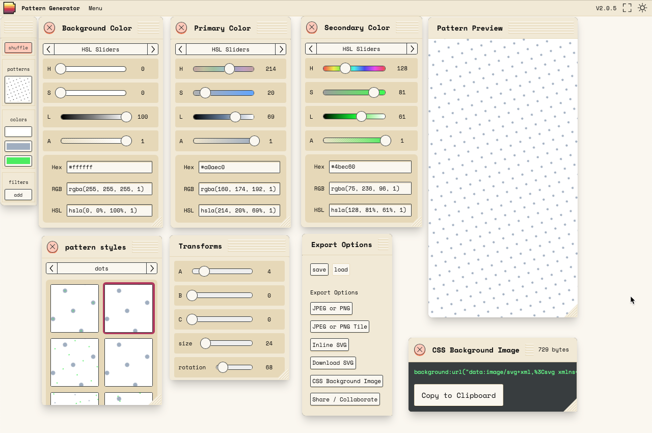 Background attribute gets API for 3rd party plugins to allow other backgrounds types, e.g ...