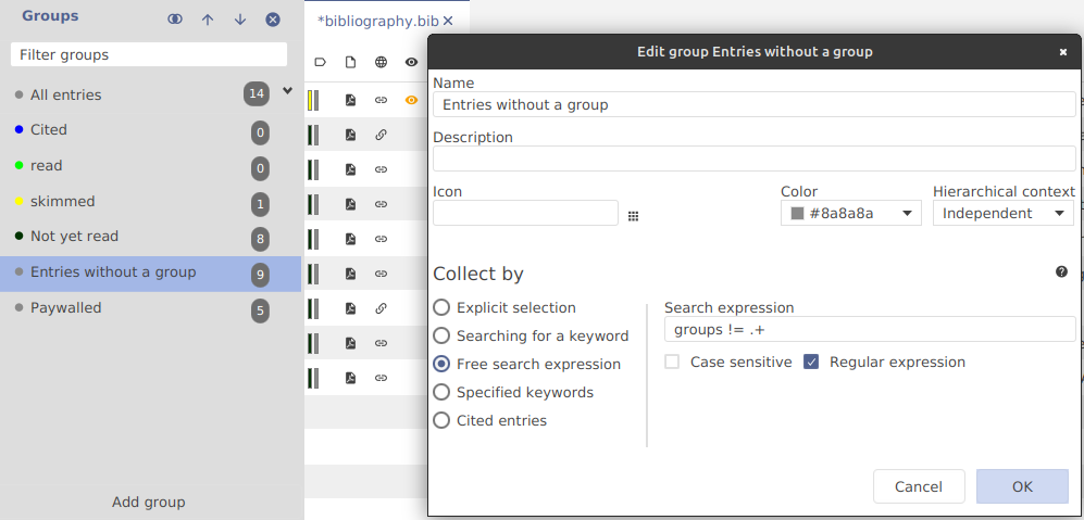 Show all entries which are not in a group · Issue #679 · JabRef/jabref · GitHub
