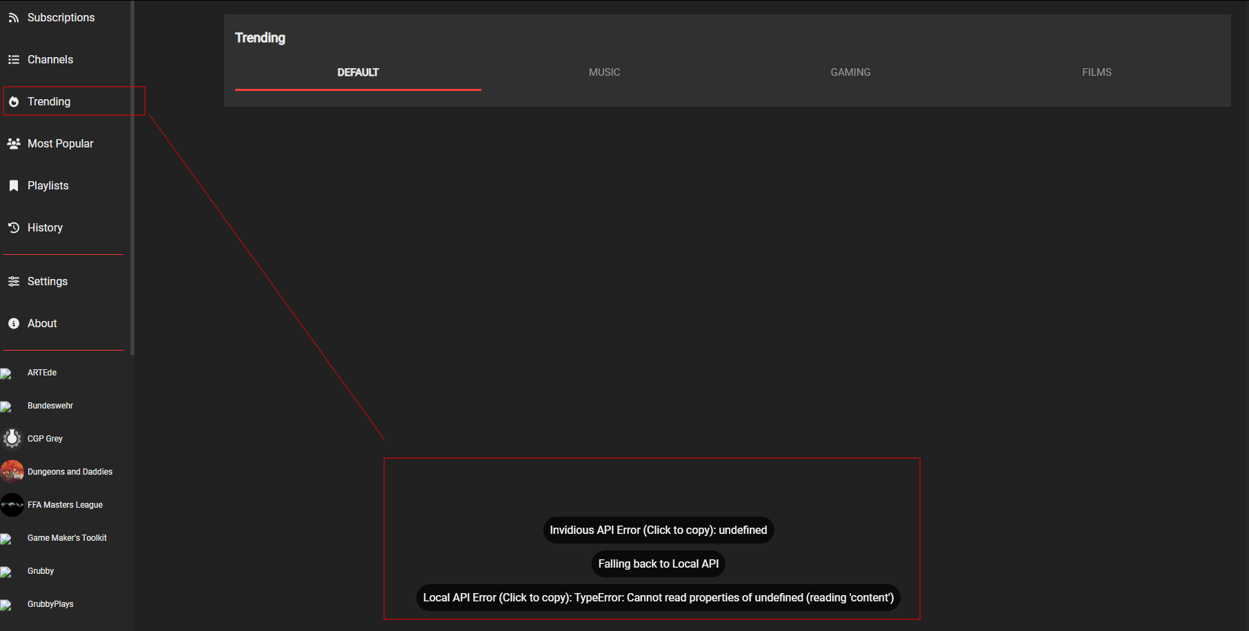 Bug Local Api Error Click To Copy Typeerror Cannot Read Properties Of Undefined Reading