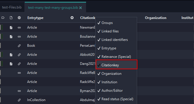 Re-introduce CitationKey column as default in the entry (main) table · Issue #10510 · JabRef ...