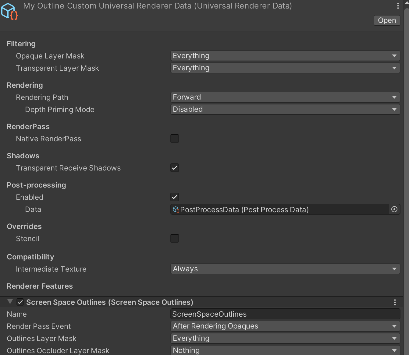 Outline is not showing up · Issue #13 · Robinseibold/Unity-URP-Outlines · GitHub