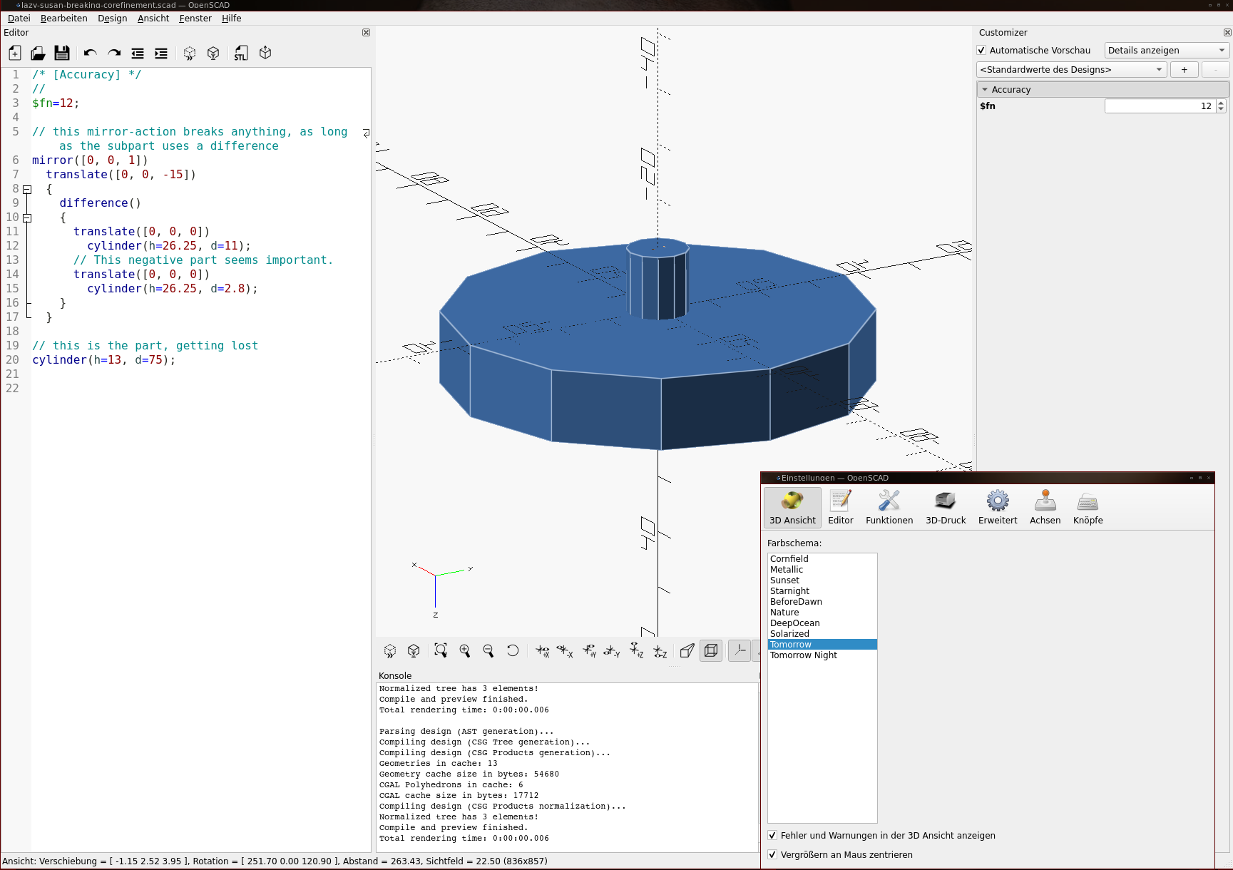 Incomplete render with fast-csg-trust-corefinement and fast-csg being set · Issue #4150 ...