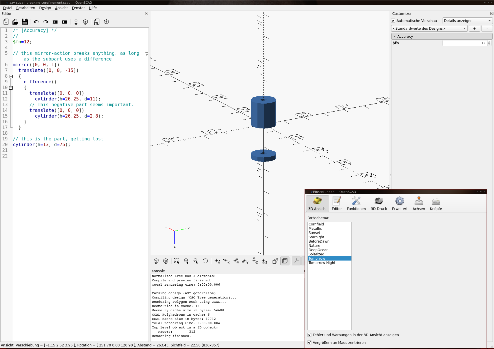 Incomplete render with fast-csg-trust-corefinement and fast-csg being set · Issue #4150 ...