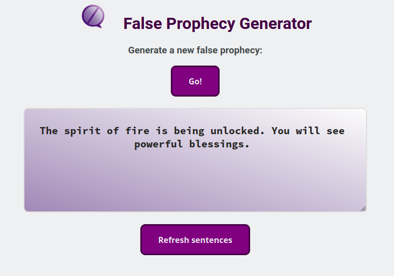 GitHub - markansandwich/fpgen: false prophecy generator