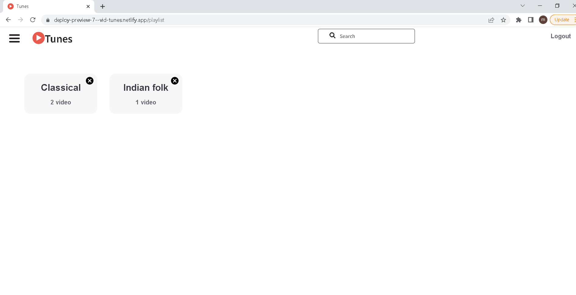 GitHub - Manpreet-hub/Tunes: Tunes is a music video library built using HTML, CSS, React JS and ...