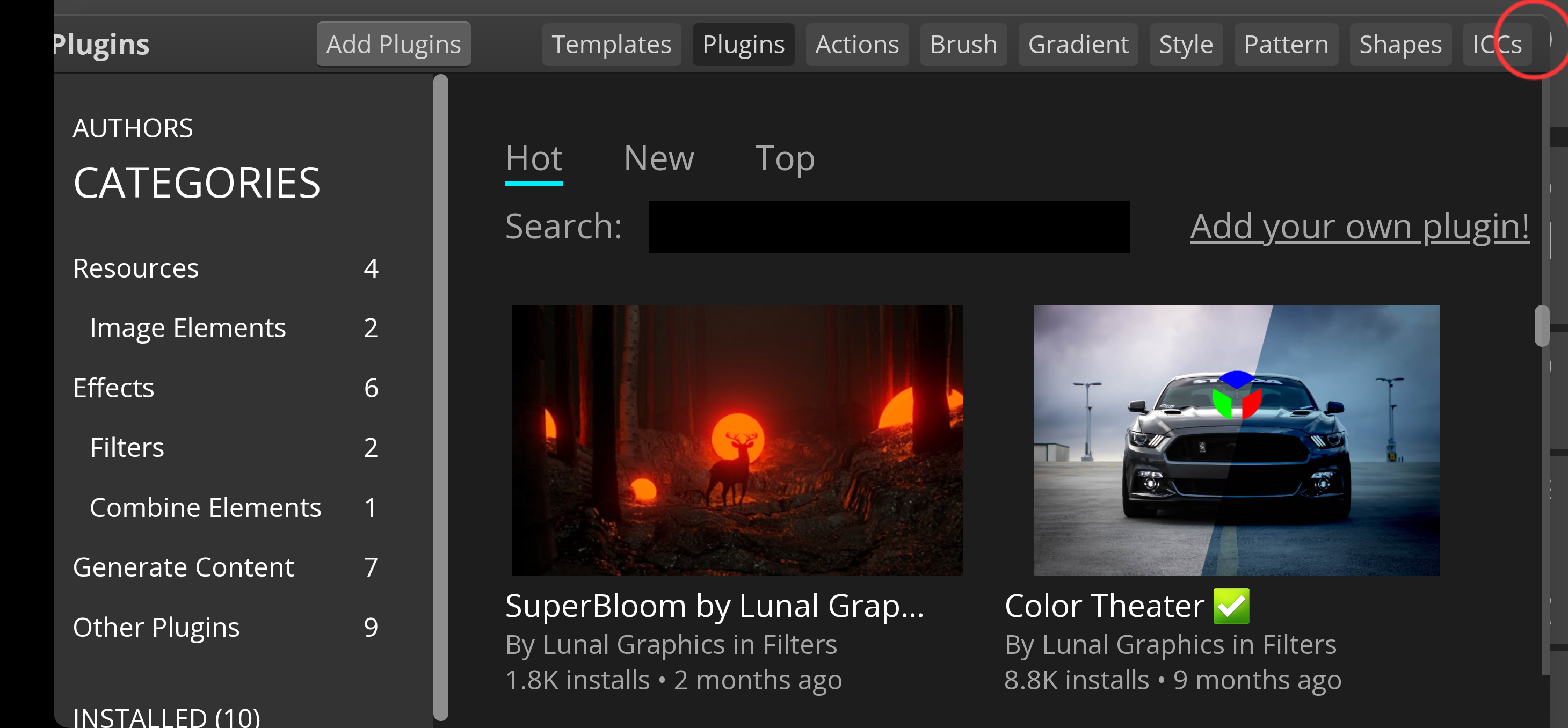 Bug: Missing "Close" Button on Plugins Window · Issue #5285 · photopea/photopea · GitHub