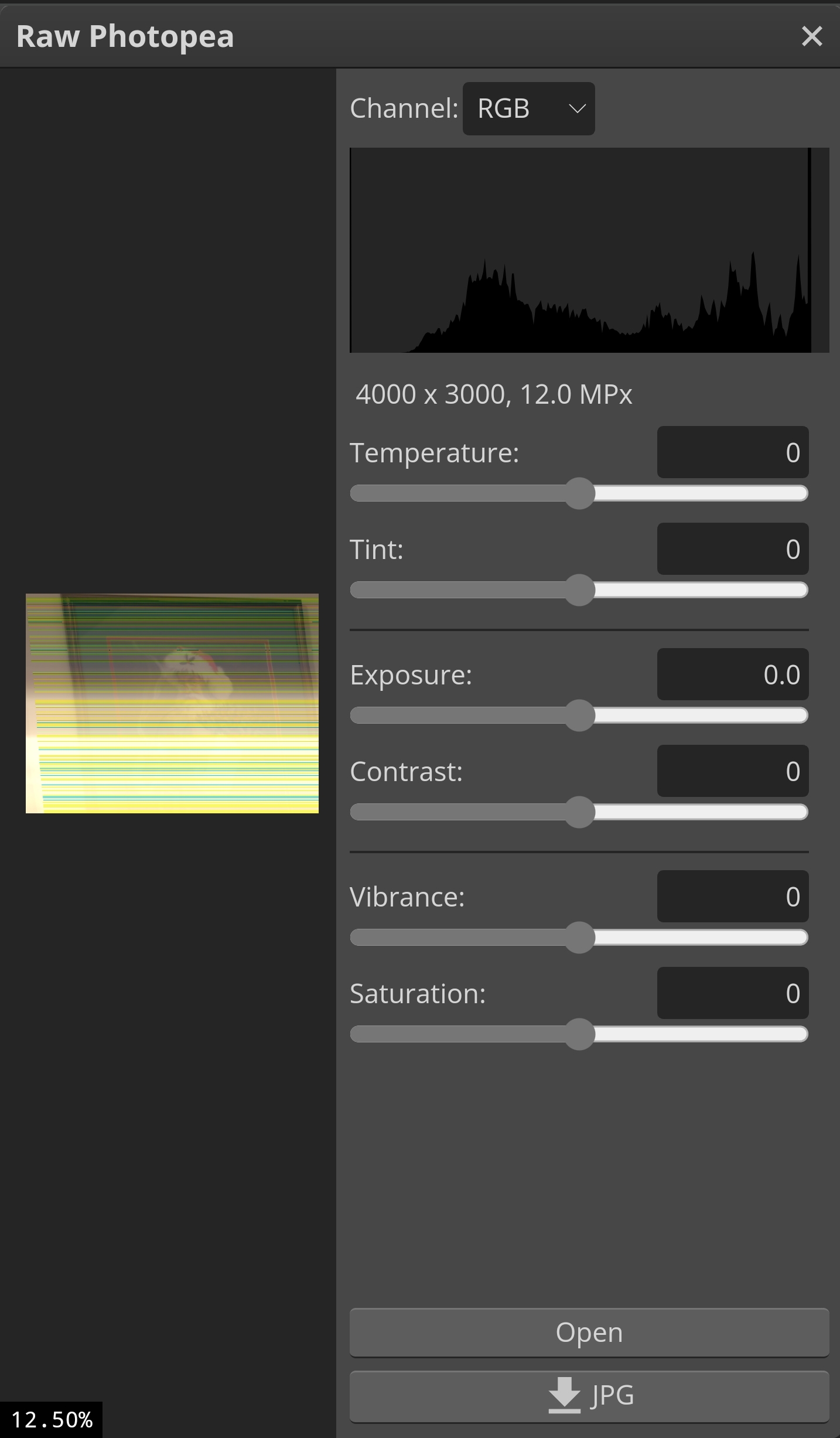 Camera Raw Files Dng Open Incorrectly · Issue 5433 · Photopeaphotopea · Github