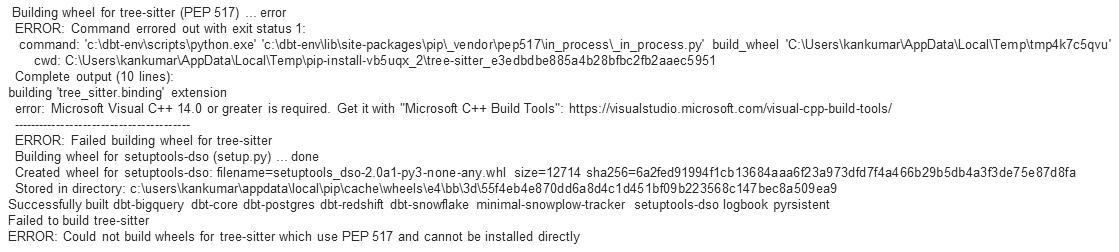 Dbt Install Fails On Windows · Issue 3492 · Dbt Labsdbt Core · Github 