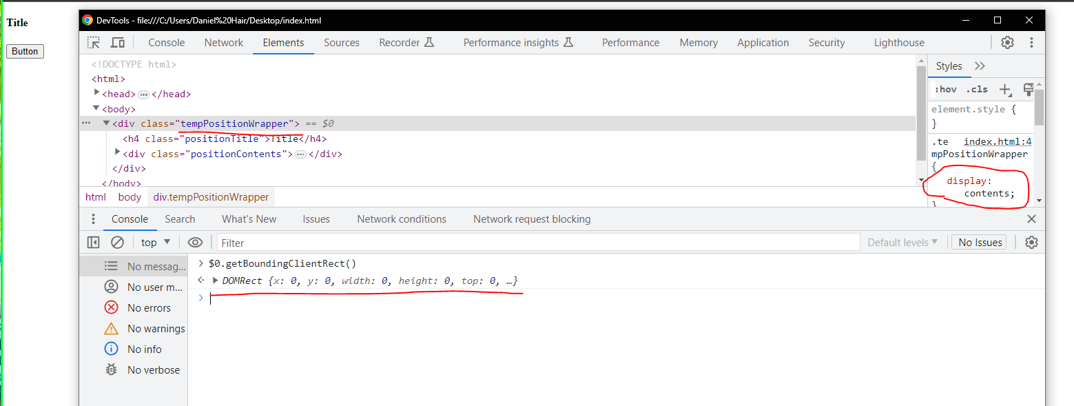 [BUG] Playwright fails when taking screenshot due to isVisible being true, but should be false ...