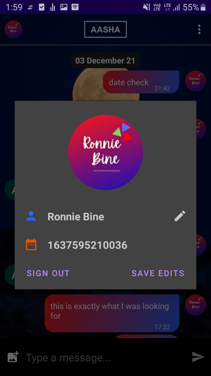 GitHub - ronnie-bine/aasha: Android chat app