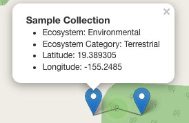Show more sample metadata in map viz · Issue #761 · microbiomedata/nmdc-server · GitHub