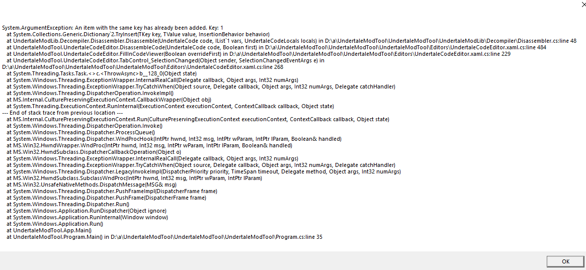 Cannot modify functions I previously created · Issue #1344 · UnderminersTeam/UndertaleModTool ...